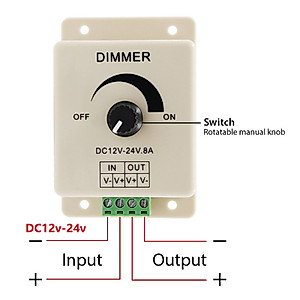 89 * 59 * 35mm DC 12V 24V LED Dimmer Switch LED Light Strip Dimmer Knob Adjust Brightness ON/Off Switch