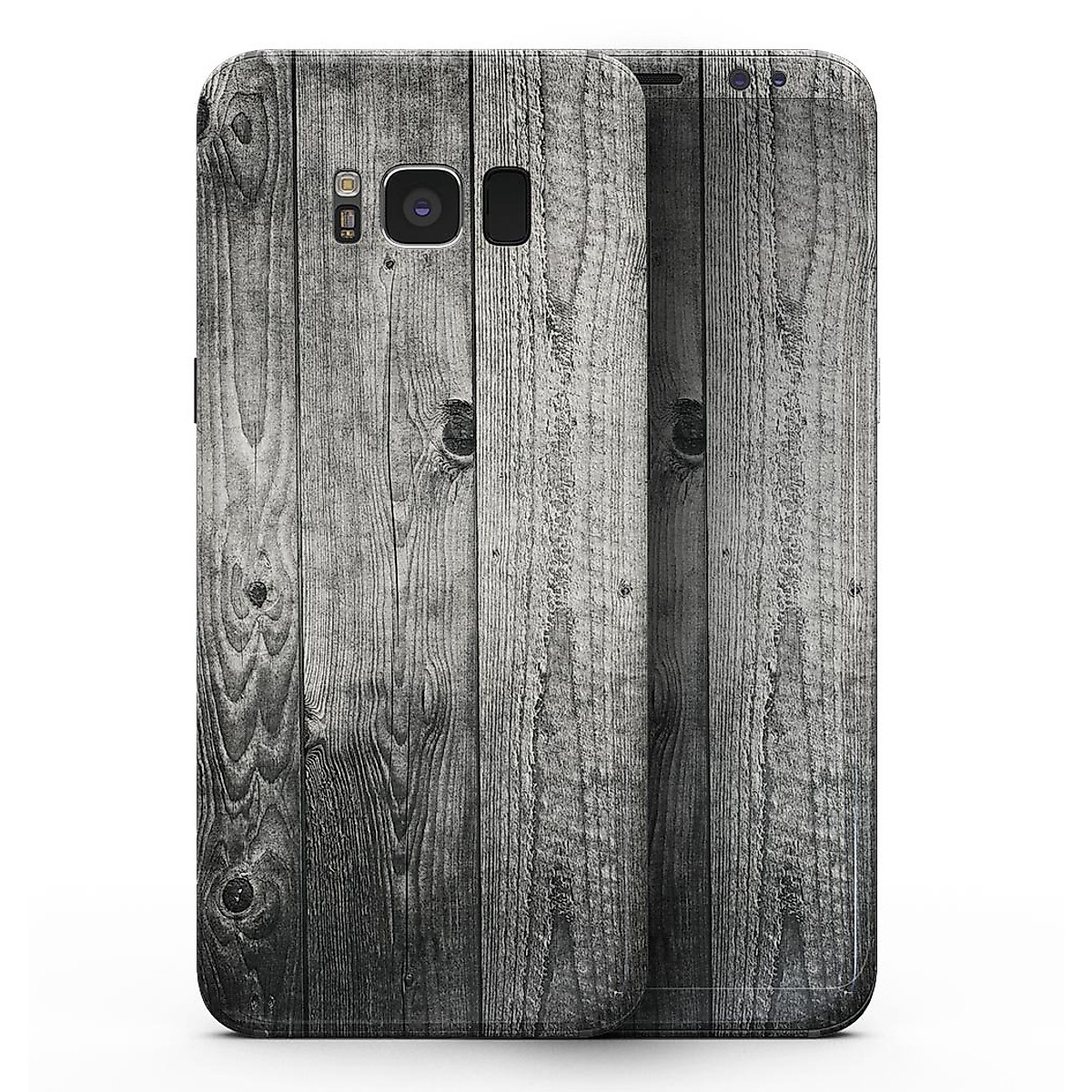 Design Skinz Design Skinz Dark Washed Wood Planks Full-Body Wrap Decal Skin-Kit for The Galaxy S9
