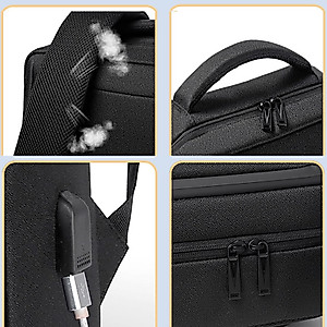 DAYELIVE Business Travel Backpack, Work Backpack for Men Women Laptop Backpack with USB Charging Port, 15.6 Inch Heavy Duty Backpack, Large Back Pack Waterproof College School Bookbag Computer, Black