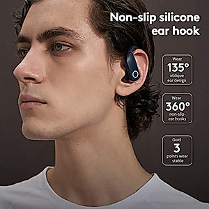 HYKU Wireless Earbuds,Bluetooth 5.0 in-Ear Headset with Mic,Noise Cancelling TWS Earphone with Charging Case,Touch Control Stereo Bass Headphones for Sports and Music (Blue)