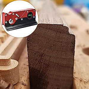 Chamfer Plane for Wood, Woodworking Edge Corner Flattening Tool with Backer and Auxiliary Locator, Woodworking Hand Planer for Quick Edge Planing with 7 Cutter Heads (Red)