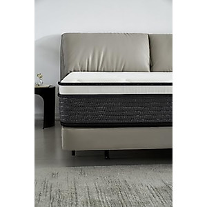 US Pride Furniture Premium 10 Inch Queen Hybrid Mattress, Medium Firmness, Enhanced Lumbar Support, Pillow Top Comfort, and Hypoallergenic Design, Bed in a Box