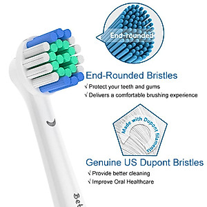 16 Count Replacement Brush Heads Compatible with Oral B Braun Electric Toothbrush, Deep and Precise Cleaning.