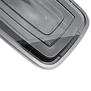 Suwimut 60 Pack Meal Prep Containers, 26 OZ Disposable Plastic Lunch Box Food Storage Washable Containers with Lids, Kitchen Food Takeout Deli Containers, Freezer, Dishwasher and Microwave Safe