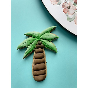 LILIAO Tropical Flamingo Cookie Cutter Set - 3 Piece - Palm Tree, Cactus and Tropical Monstera Leaf Biscuit Fondant Cutters - Stainless Steel