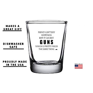 Rogue River Tactical Funny Hunting Shot Glass Money Happiness Guns Gift For Hunter