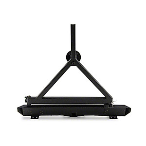 Redrock 4x4 Rock Crawler Rear Bumper with Tire Carrier; Textured Black Compatible with 87-06 Jeep Wrangler YJ & TJ