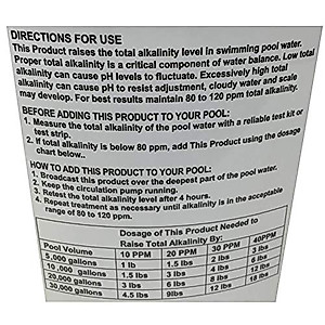 Pool Solutions Swimming Pool Total Water Alkalinity Plus Increaser 25LB P36025DE