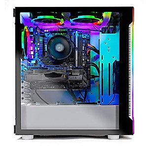 Skytech Archangel Gaming Computer PC Desktop – Ryzen 5 3600 3.6GHz, GTX 1660 6G, 500GB SSD, 8GB DDR4 3200MHz, RGB Fans, Windows 10 Home 64-bit, 802.11AC Wi-Fi