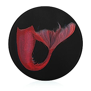 Mermaid Tail Printed Round Cutting Board Glass Chopping Blocks Mats Food Tray for Home Kitchen Decoration