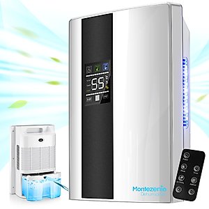 Efficient Dehumidifiers for Home - 400 Sq. Ft Quiet Dehumidifier with Drain Hose, Remote Control, Auto Shut Off, and 2 Working Modes, Portable Dehumidifier for Basements, RVs, Closets, Garages