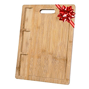 Wood Cutting Board for Kitchen 17x12" – Extra Large Bamboo Cutting Board with Juice Groove, Butcher Block, Wooden Chopping Board, Serving Tray – BlauKe®