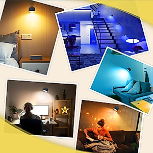 Okelon USB Rechargeable Wall Mounted LED Lamp Sconce with 3 Color Temperatures & 5 Light Brightness Levels,360° Rotatable Magnetic Ball & Remote Control for Reading Study Bedside