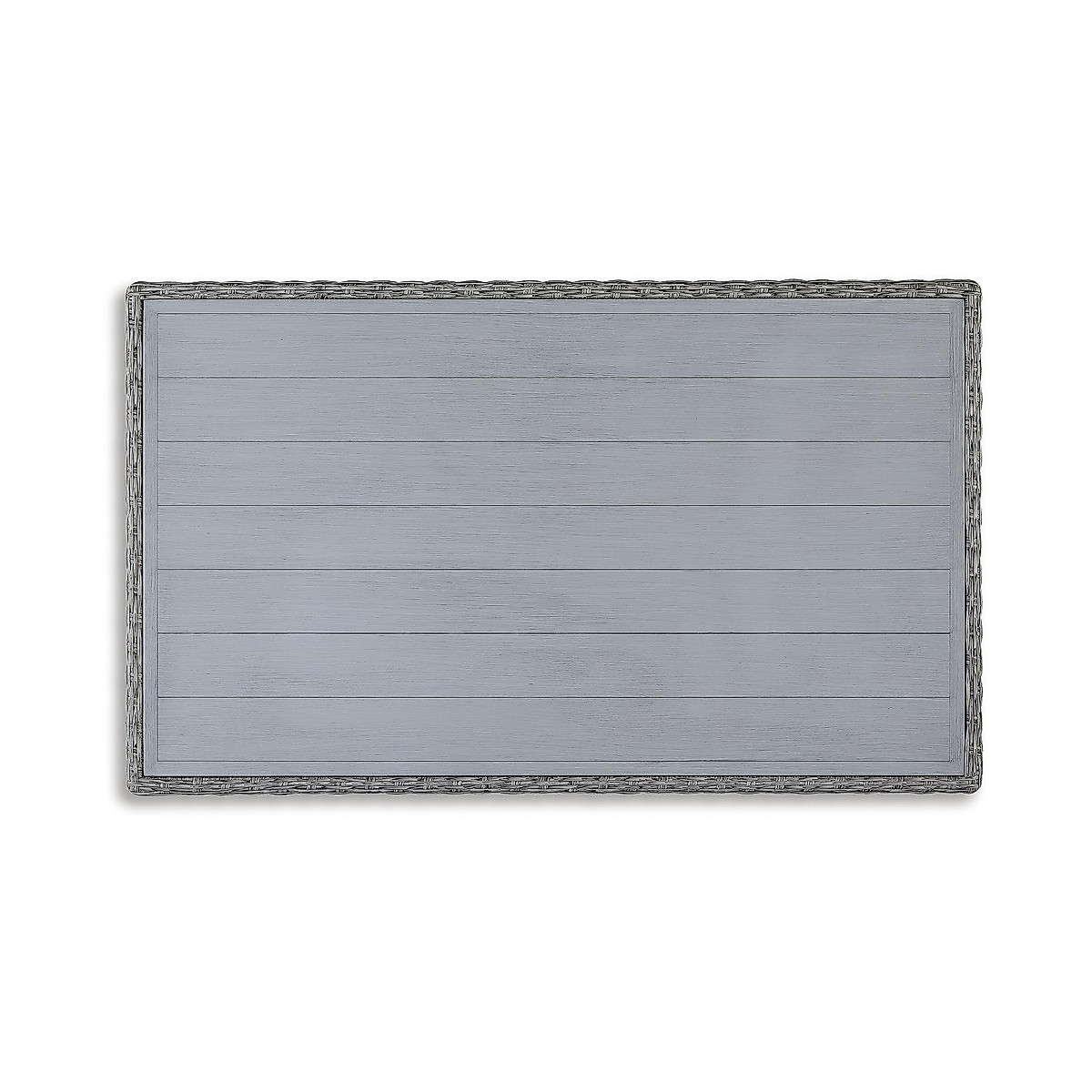 Signature Design by Ashley Naples Beach Contemporary Outdoor Rectangle Multi-Use Table, Light Gray