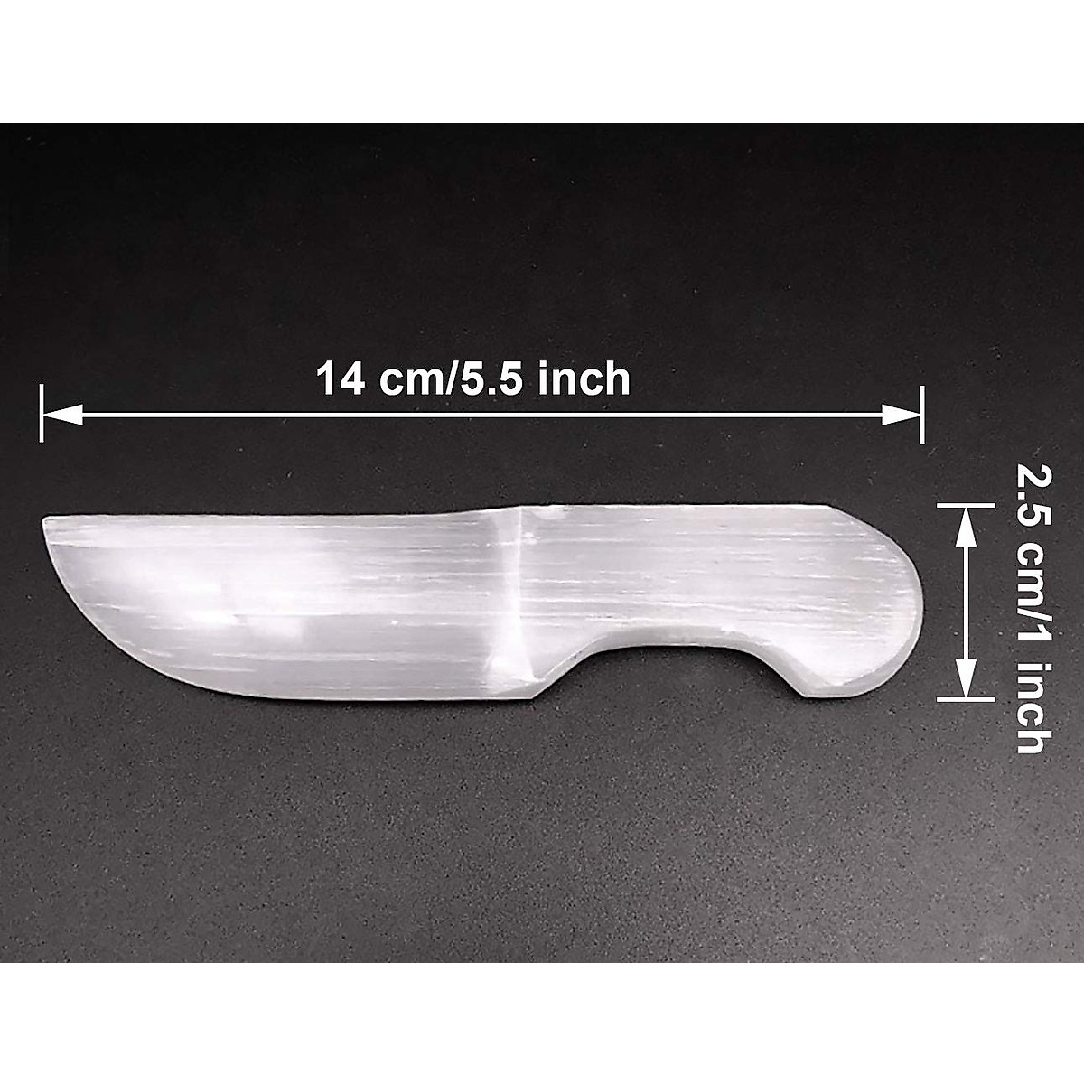 JIC Gem Selenite Crystal Knife 5.5" White Reiki Healing Stones Home Decoration 1pc