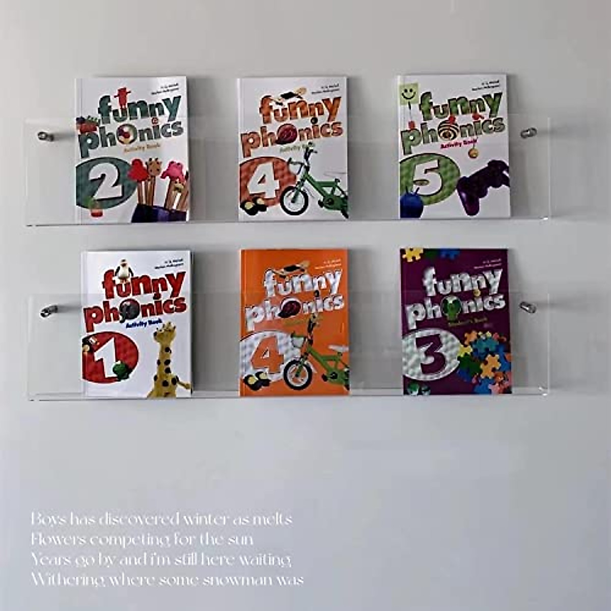 2-Pack Acrylic Magazine Holder Brochure Holder, 17" Record Holder Magazine Rack, Fashion Hanging Bookshelf Literature Storage Rack for Waiting Room, Living Room, Office, Clear 17 Inch