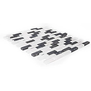 The Tile Life Victory Brick 1" x 2" Glass Mosaic Tile for Kitchen Backsplash and Bathroom Wall