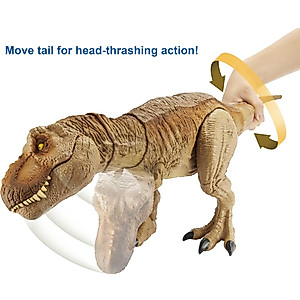 Mattel Jurassic World Epic Roarin’ Tyrannosaurus T Rex Large Action Figure, Primal Attack Feature & Sound, Realistic Shaking