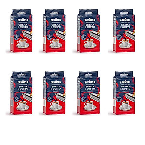 8x LAVAZZA CREMA E GUSTO Classico Ground Italian Coffee Espresso 250g