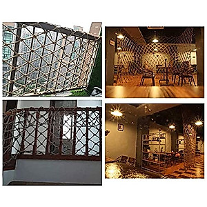 Door & Stair Baby Gates Protective Net Woven Child Pet Cat Safety Net Netting Fence Nylon Anti-Fall Indoor Outdoor Banister Railing Mesh Guard for Balcony Window Stairs (Size : 1 * 1M(3 * 3Ft))