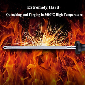 12 Inch Honing Steel Safe Knife Sharpening Steel Sharpening Rod Knife Sharpener Carbon Steel Sharpener Rod for Home Kitchen Hunting Master Chef Home Gourmet Blade