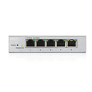 Zyxel 5-Port Gigabit Ethernet Web Managed Switch | VLAN Support | Sturdy Metal Case | Desktop or Wall-Mount | Fanless |Limited Lifetime Warranty | QoS | Ethernet Splitter | GS1200-5