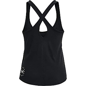 Under Armour New Freedom Tank, Black/Royal Blue, X-Small