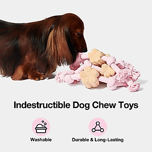 VETRESKA Dog Rope Toys - Durable Tug of War Dog Toy with Ergonomic Grip, Heavy Duty Dog Rope Toy for Large Breed Dog Puppy Training Playing Teething Chew Toys, Dog Gifts,Medium