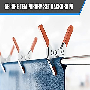 Houseables Spring Clamp, A Clamps, Hand Squeeze Clips, 6 Inch, Metal, 8 Pack, Orange, Heavy Duty, Large, Strong, Quick Grip, Strong Hardware Claps for Woodworking, Wood, Pony, Photography, Furniture