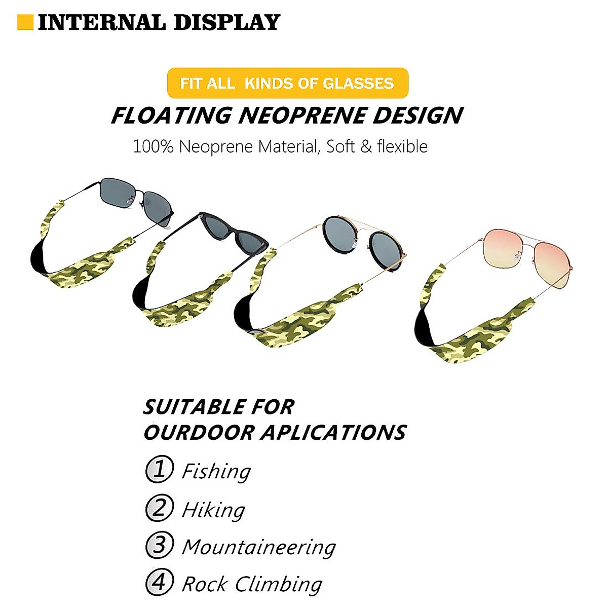 Belidome Tooth Toothpaste Purple Eyewear Retainer Holder Straps Durable Neoprene Protector, Purple