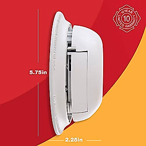 FIRST ALERT BRK 9120LBL Hardwired Smoke Detector with Adapter Plugs for Easy Replacement , White