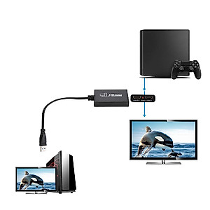 Ciglow USB 3.0 Game Capture Card, 1080P High Speed HD Video Capture Card Live Streaming Recorder Device, Compatible with PS3 / PS4/Xbox.