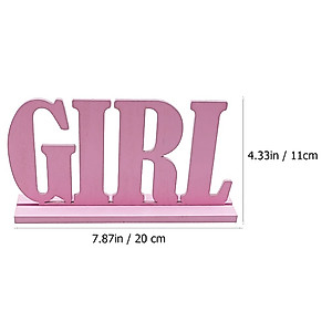 Dining Table Decor 2Pcs Boy Girl Letter Table Signs Wooden Gender Reveal Table Blue and Wood Tabletop Decor for Gender Reveal Shower Party Supplies Centerpiece Table Decorations