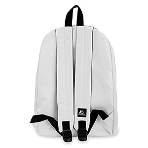 Everest Luggage Basic Backpack, White, Medium