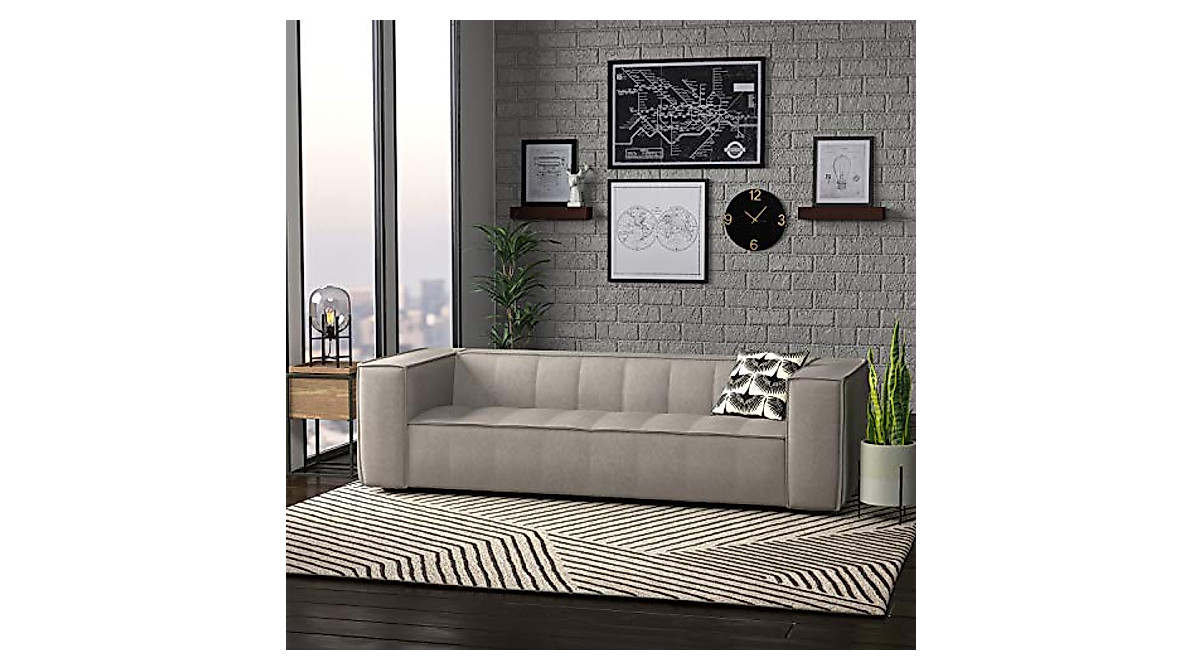 Rivet Thomas Modern Upholstered Sofa - Stylish & Durable Grey Couch