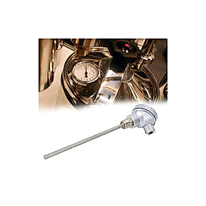 Nitrip RTD PT100 Temperature Sensor Probe 1/2" 201 Stainless Steel NPT Thread Thermocouple Terminal Head(200mm)