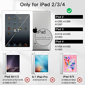 JETech Case for iPad 2 3 4 (2012/2011 Model), Not for iPad Air or iPad Air 2, Smart Cover with Auto Sleep/Wake (Navy)