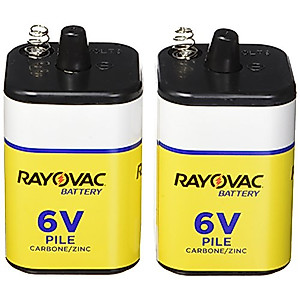 Rayovac 944-2R: 6-Volt Heavy Duty Lantern Battery with Spring Terminals - 2 Pack