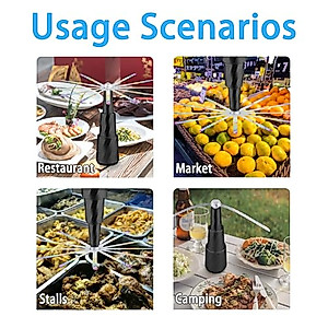 EaseHive 4 Pack Fly Fan for Table, Portable Fan for Outdoor, Battery Powered Table Fan, Soundless and Portable Fan, for Party,Barbecue,Picnic,Traveling