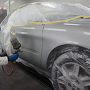 MyLifeUNIT Tape and Drape, 6 Pack Masking Paper for Automotive Painting Covering (66-Feet, 3 Sizes)