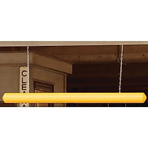 Eagle 1780 Polyethylene Clearance Bar with Eye Bolts, Yellow, 76" Height, 5" Diameter