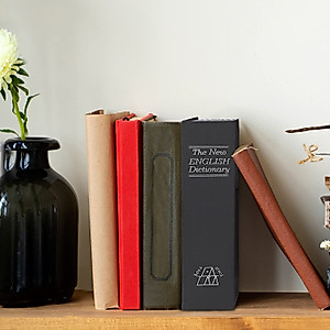 Book Safe Box Secret Lock: Ohuhu Upgraded Dictionary Diversion Money Hiding Fake Storage Key Hide Combination Concealment Disguise Hollow Books Jewelry Cash Bookshelf Lockbox Christmas Gifts