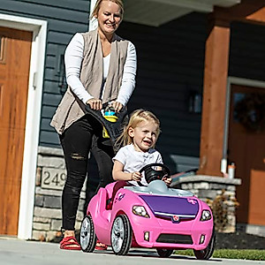Step2 Whisper Ride II Ride On Push Toy Car, Pink – Ride On Car with Included Seat Belt, Easy Storage and Transport, Makes a Great Stroller Alternative