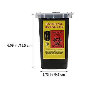 2Pcs Razor Blades Dispenser Case,Small Portable Sharps Container,Razor Blades Disposal Case,Disposable Razor Cutter Container,Barber Shop Storage Container