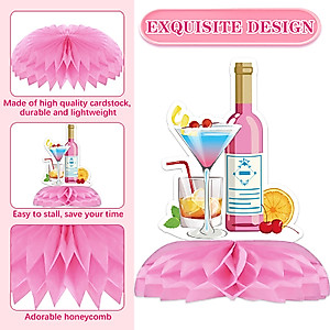 Weekgrat 9 Pcs Margs and Matrimony Bachelorette Honeycomb Centerpiece Margarita Birthday Table Decorations Cocktail Martini Themed Decoration Mexican Fiesta Wedding Bridal Shower Party Supplies