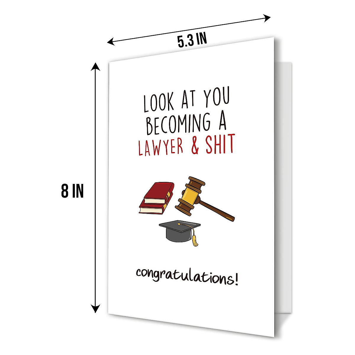 Chomerry Lawyer Graduation Card, Congratulation Become a Lawyer, Grad Card for Law Student