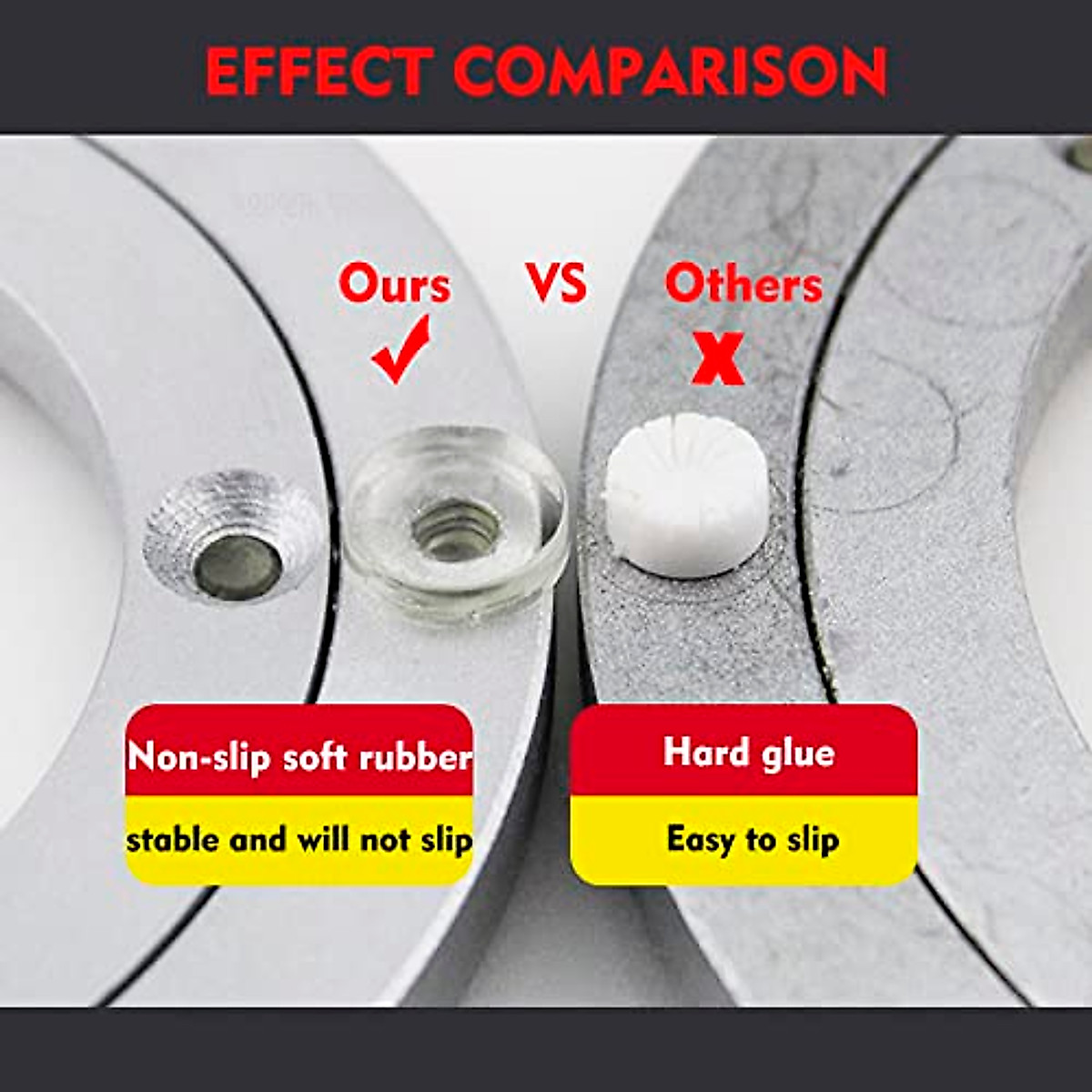 Aluminium Alloy Turntable Bearing, Heavy Duty Swivel Turntable Lazy Susan Rotating Bearing Turntable Round Dining Table Smooth Swivel Plate Hardware, 10''