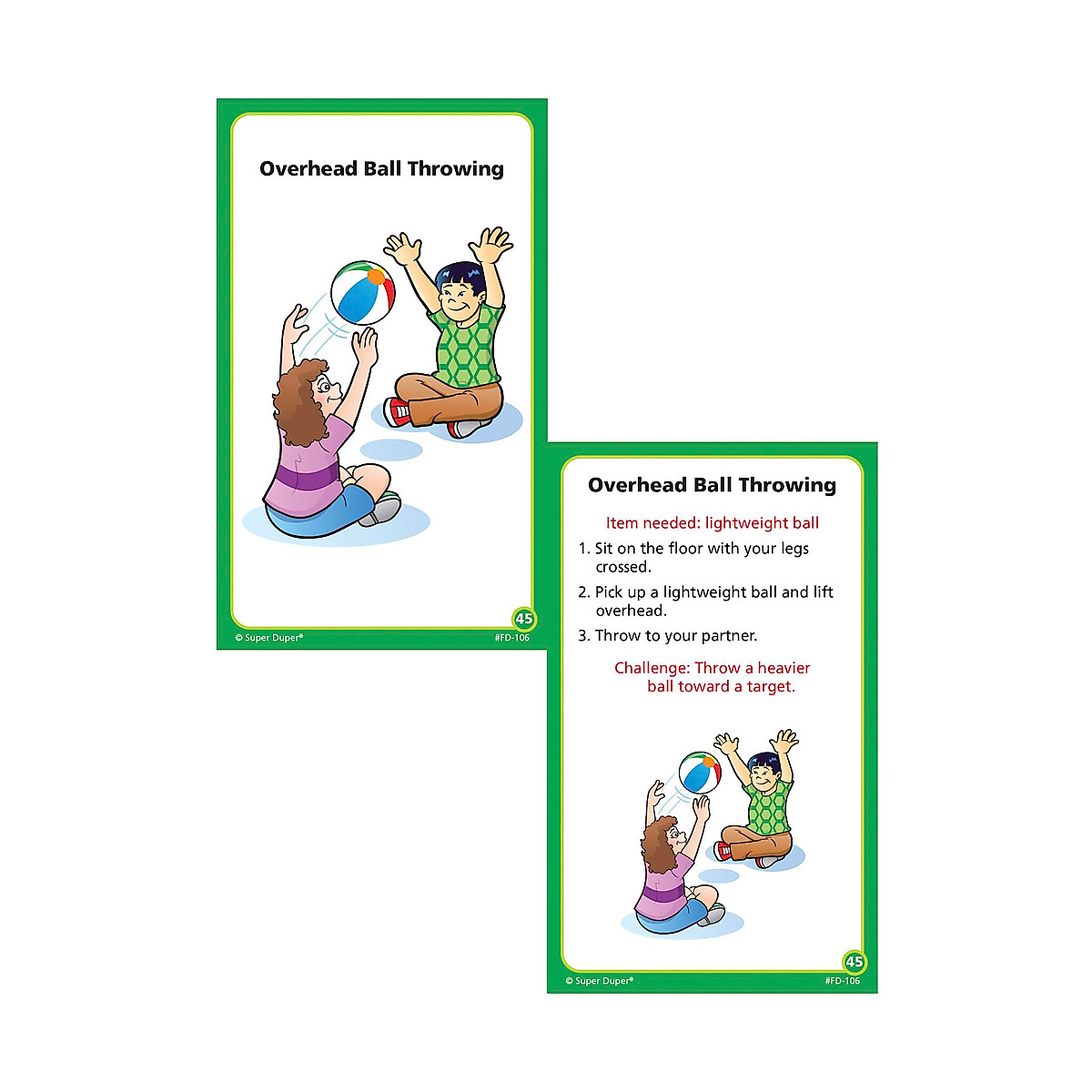 Super Duper Publications | Upper Body and Core Strength Fun Deck | Occupational Therapy Flash Cards | Gross Motor Movement Activity | Educational Learning Materials for Children