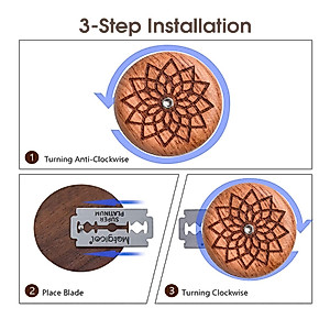 TEONEI Bread Lame Blades Scoring Tool,Bread Scoring Knife,Bread Dough Cutter,Sourdough Scoring Blade,with Replaceable 5 Cutters for Baking Cooking