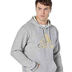 adidas Liquid Foil Pullover Hoodie Medium Grey Heather MD